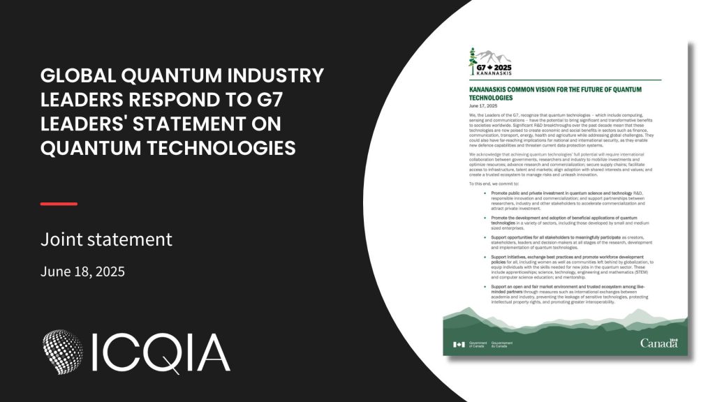 Global Quantum Industry Leaders Respond to G7 Leaders' Statement on ...